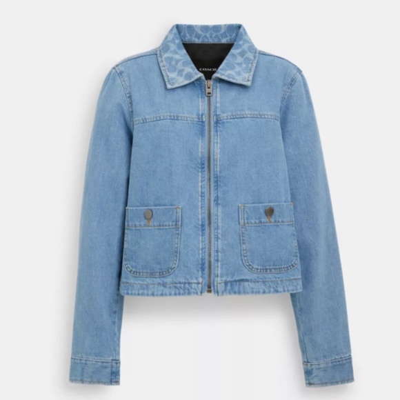 Coach | Jackets & Coats | New Coach Zip Denim Jacket | Poshmark
